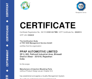 PPAP AUTOMOTIVE LIMITED